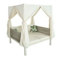 Churanty Outdoor Patio Sunbed Daybed with Canopy, Beige - Walmart.com