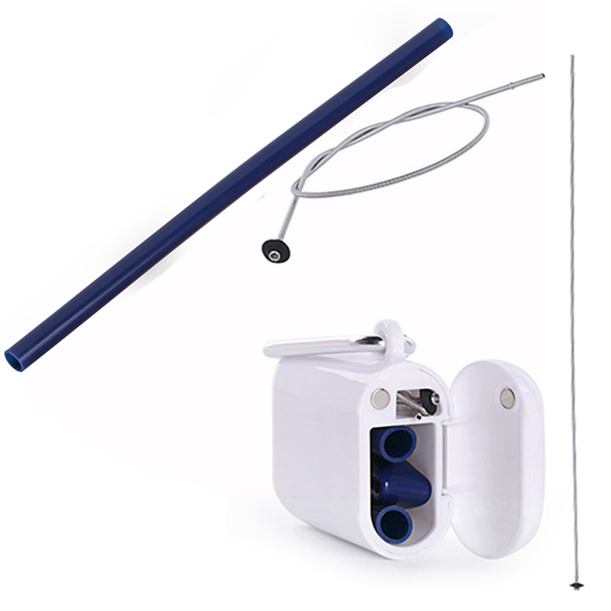 Collapsible Reusable Straw Silicone Durable Flex Straws with Cleaning ...