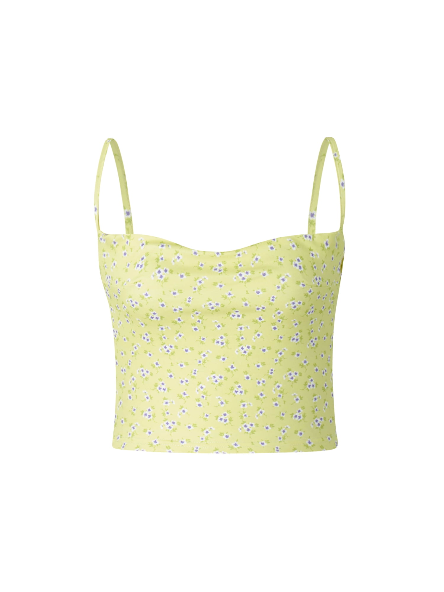 TOPGOD Women's Floral Printed Backless Vest Tops Slim Casual Vintage ...