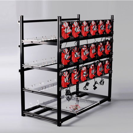 19 GPU Aluminum Mining Frame Case Open Air Mining Rig Stackable Frame ...