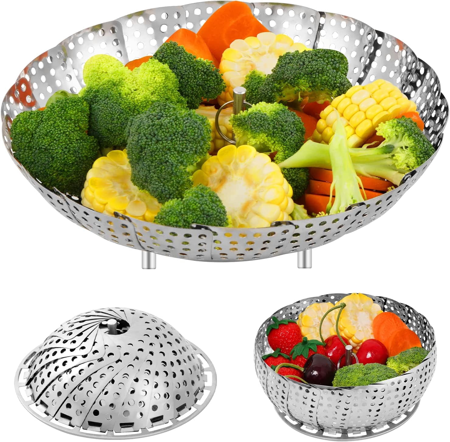 Vegetable Steamer Basket Stainless Steel Vegetable Steamer for Cooking ...