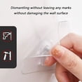10Pcs Removable Wall Hooks Sticky Hanger None Traces Poster Photo Frame ...