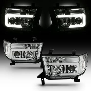 AKKON - LED DRL Light Tube Black Projector Headlights for 2009-2020 ...