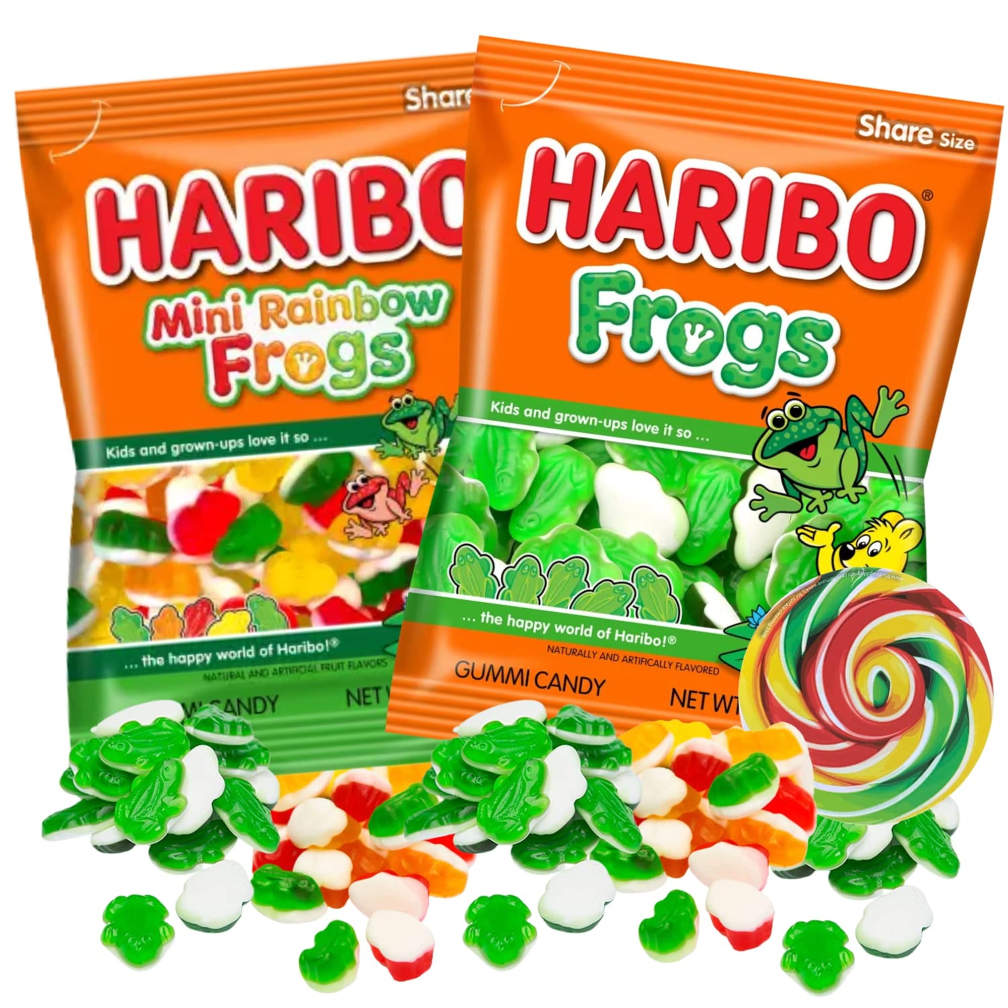 Mini Rainbow Frogs and Original Frogs Gummy Candy, Chewy Candy, Pack of ...