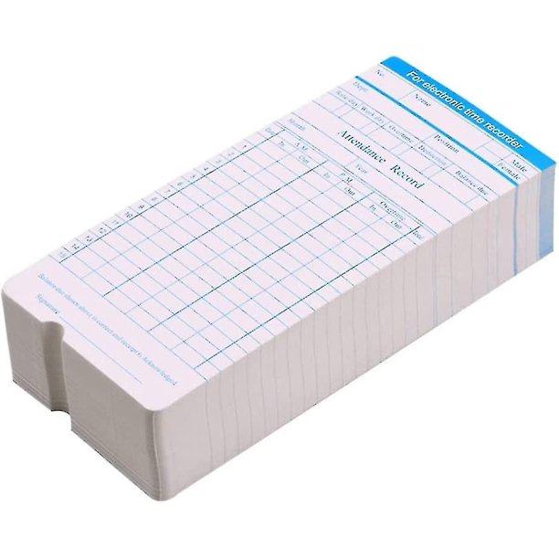 Count Monthly Time Clock Cards Timecard For Employee Attendance Payroll ...