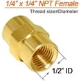 Solid Brass QCC1 Nut Propane Gas Fitting with 1/4" NPT Male Pipe Thread ...