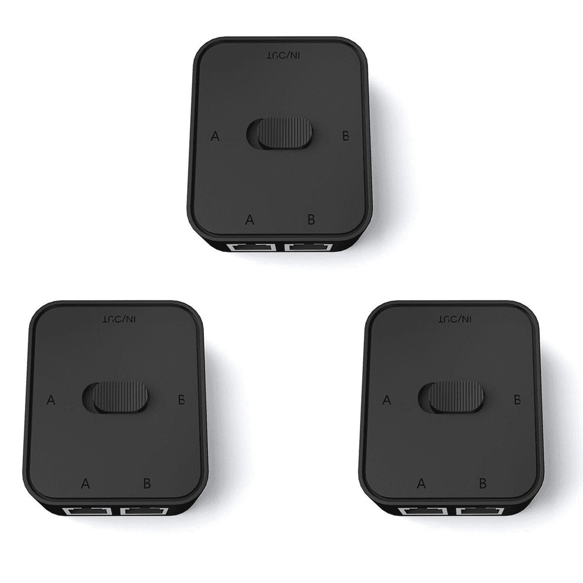 Selector de conmutador de red LAN CAT6 RJ45 de 2 puertos, 3 unidades ...