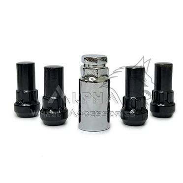 Gorilla Automotive 71681NBC Acorn Black Chrome Wheel Locks (1/2" Thread ...