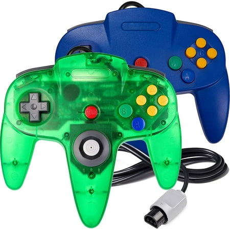 2 Pack Classic 64 Controller, ATTOE ame pad Joystick for 64 - Plug ...