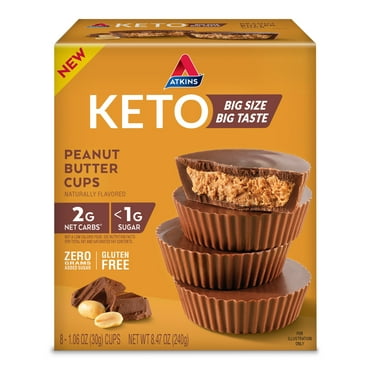 Equate Keto Fat Cups Peanut Butter Keto Snack 14 Ct with 1g Net Carbs ...