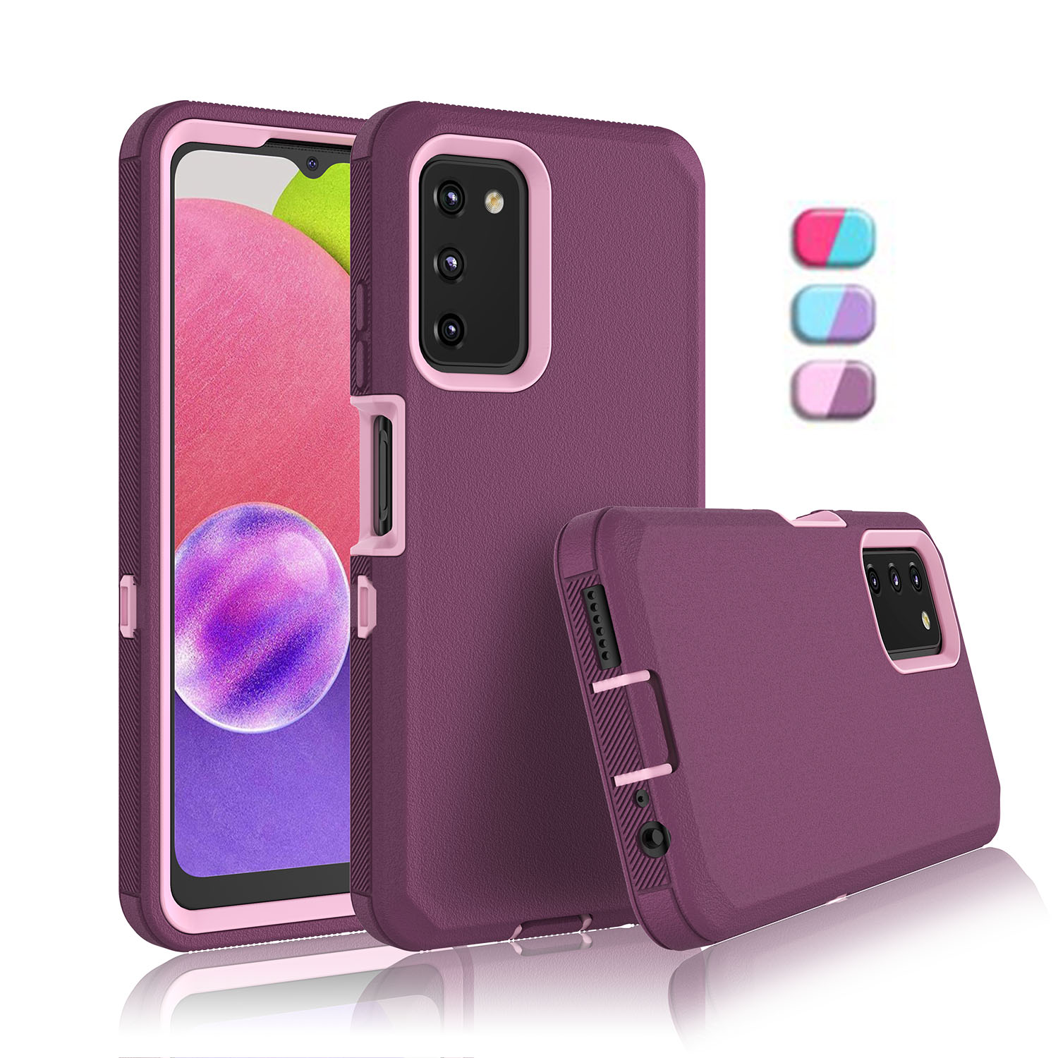 Galaxy A03s Cases, Sturdy Phone Case for A03s, Tekcoo Full-Body ...