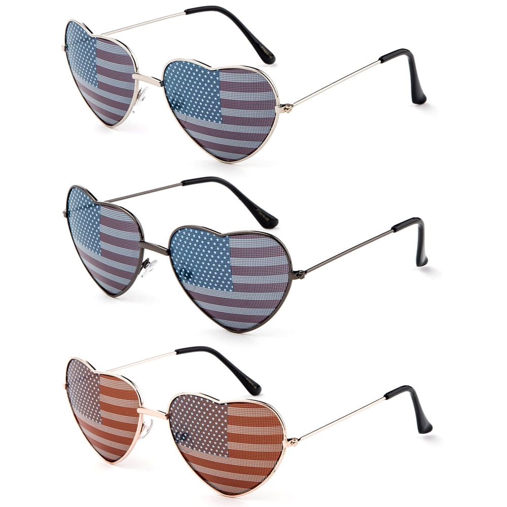 American Flag Team USA Patriotic Design Metal Shades Party Props ...