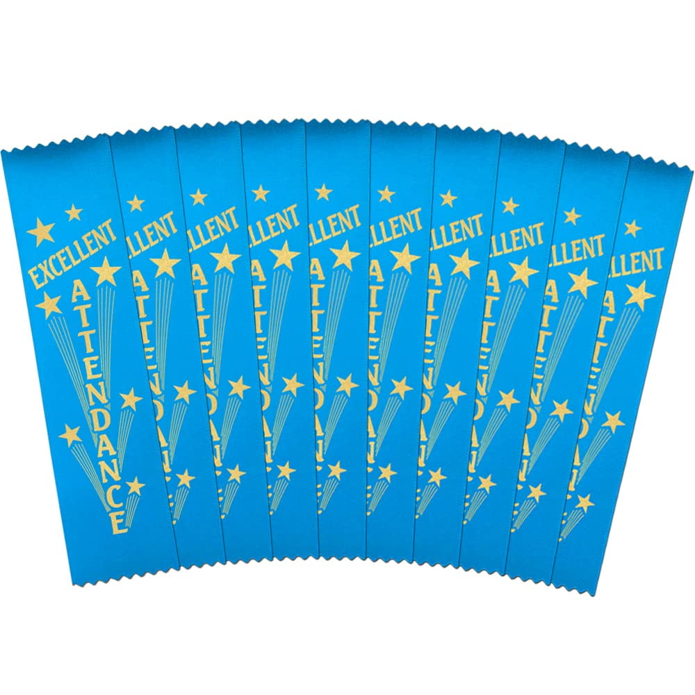 RibbonsNow Excellent Attendance Ribbons - 1,000 Flat Bookmark Style ...