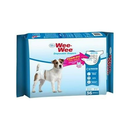 Four Paws Products 100534951 Wee-Wee Disposable Diapers - 36 Count ...