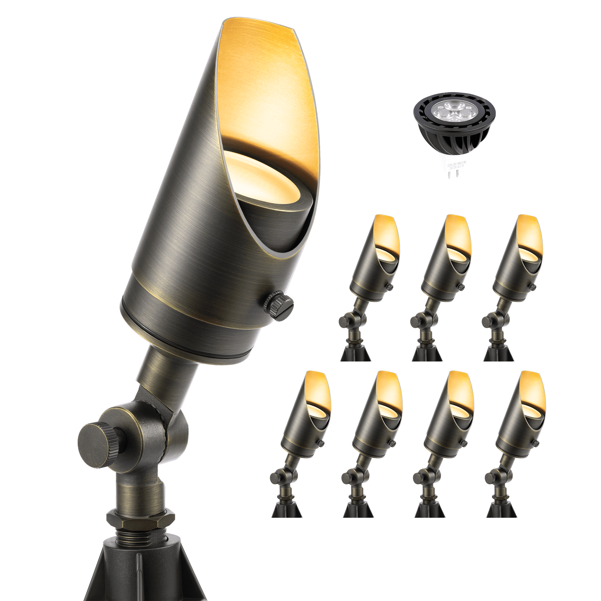 Gardenreet Brass Low Voltage Landscape Spotlights,12V LED Outdoor ...