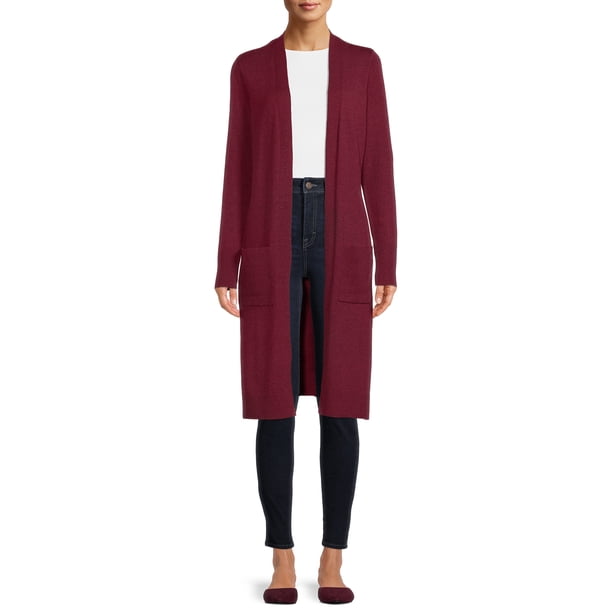 Time and Tru Women's Open Front Duster Cardigan - Walmart.com