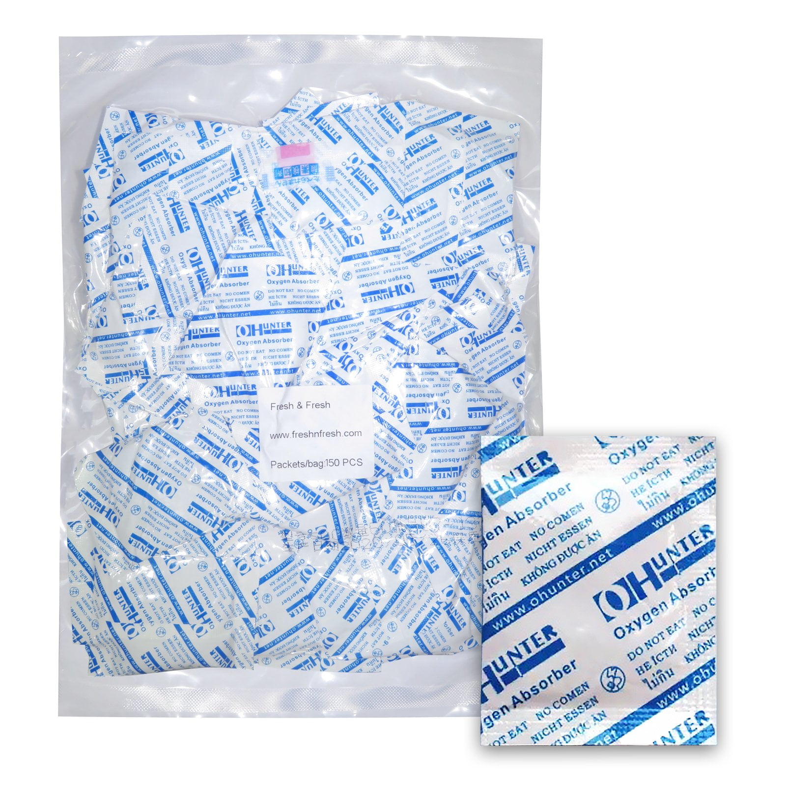 Fresh & Fresh [150 Packs] 100 CC Premium Oxygen Absorbers(1 Bag of 150 ...