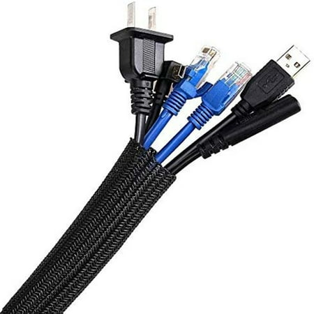 Self-Closing Wrap Around Cable Split Braided Wire Cable Management ...