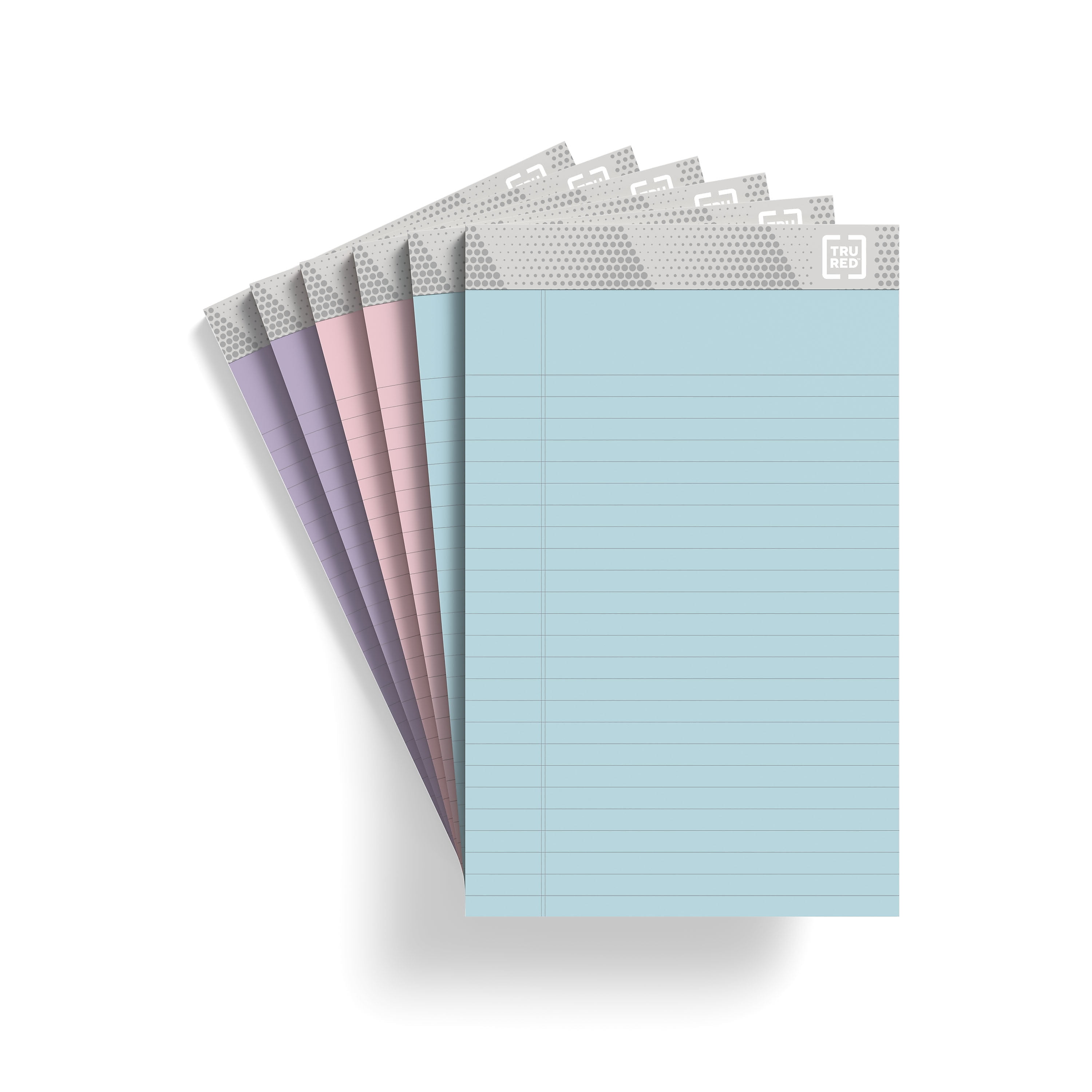 TRU RED Notepads 5" x 8" Narrow Ruled Pastels 50 Sheets/Pad TR57356 ...