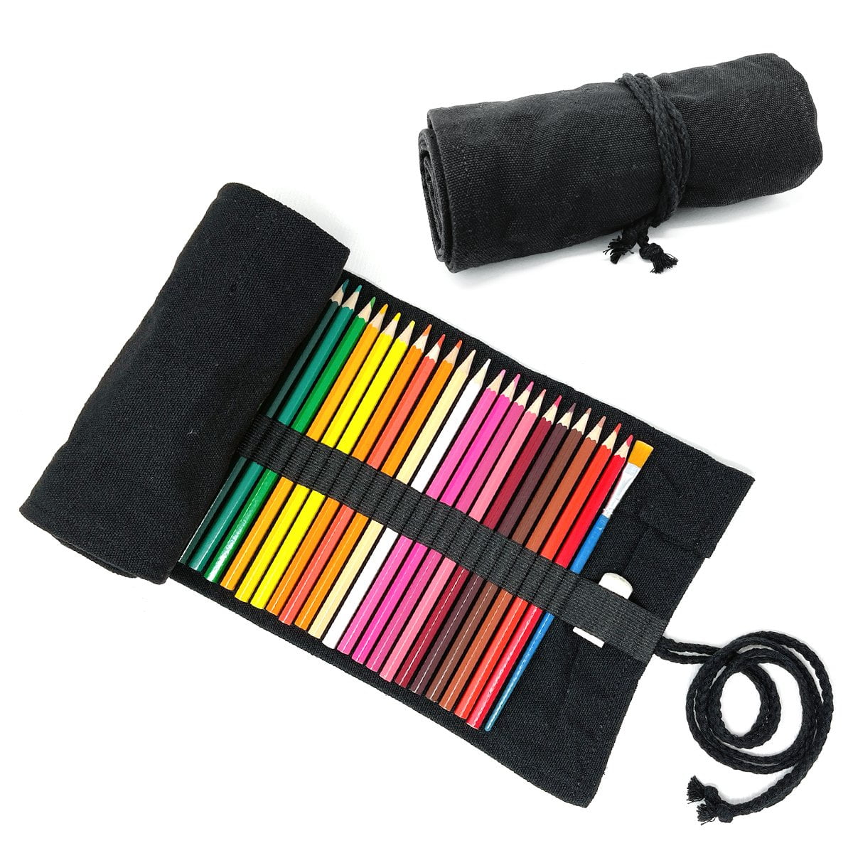 Wrapables Pencil Roll Organizer, Colored Pencil Wrap Pouch (72 slots ...