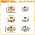 1 Box 1400PCS Gold and Silver Mixed Shapes Spacer Beads with Holes Flat ...
