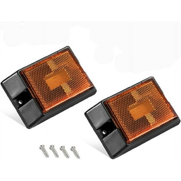 TRUE MODS 4pc 2x3 3x2 Inch Amber LED Surface Mount Side Marker Light ...