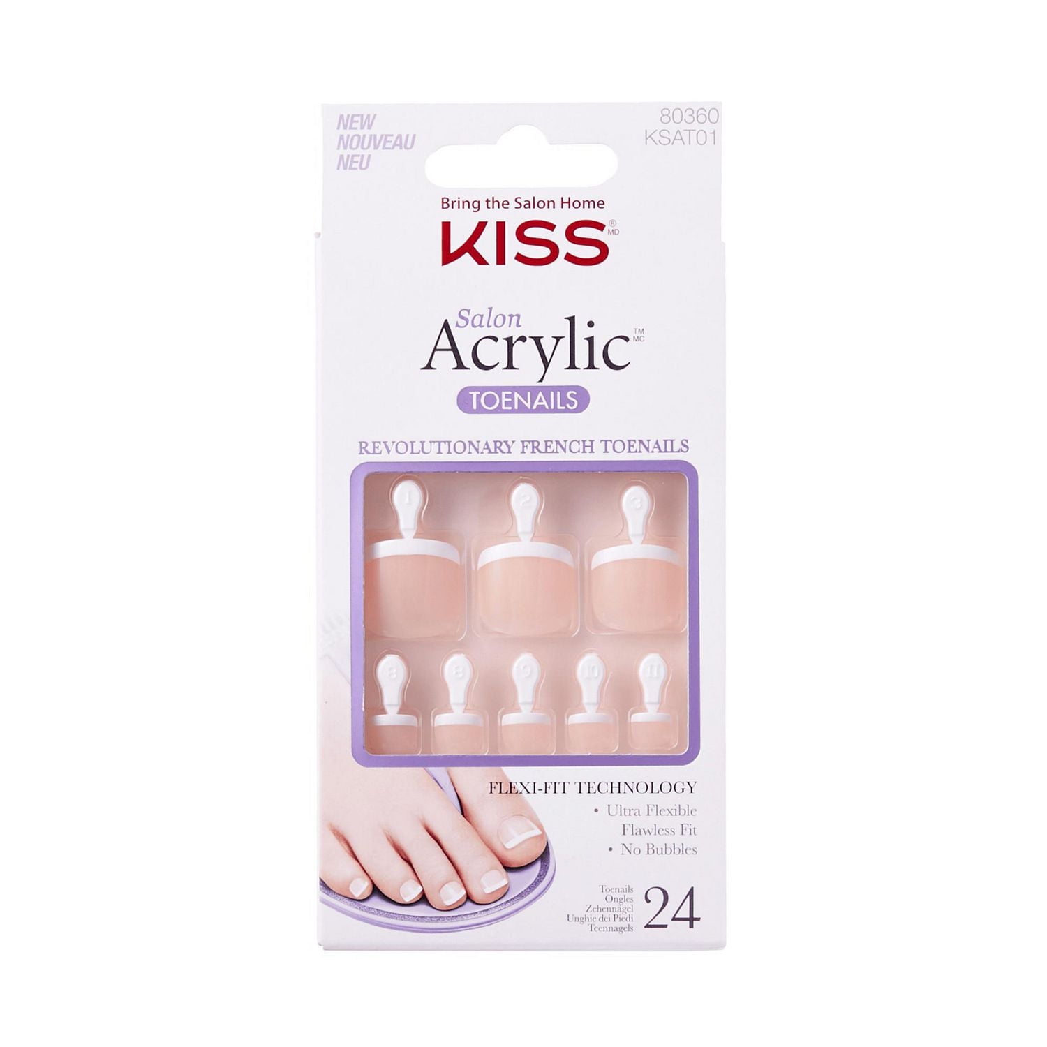 Click here for Kiss Salon Acrylic - French Toe Nail - Fake Nails... prices