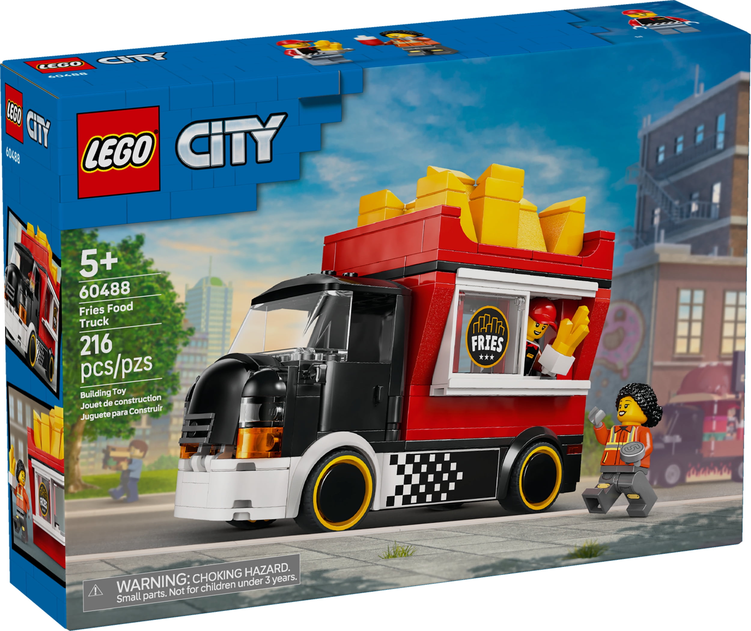 LEGO City Fries Food Truck Building Toy for Kids - Pretend Play Truck ...