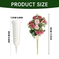Cemetery Artificial Pink & White Mixed Rose Bouquet with Vase Set, Two ...