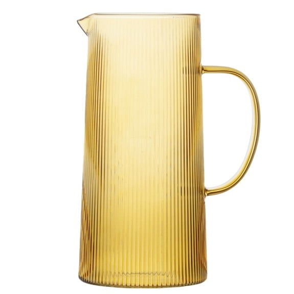 Click here for Brilliant - Striped Pitcher 50 Fl Oz. - Amber prices