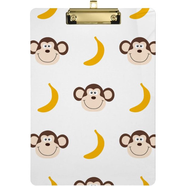 FMSHPON Monkey Banana Clipboard Hardboard Wood Nursing Clip Board and ...