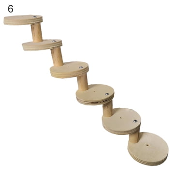 Dilwe 3Sizes Pet Ladder Bridge Steps Climbing Swing Wooden Mouse Rat ...
