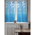 Blue Coastal Curtains 45 Inch Length, Sheer Curtains for Bedroom Living ...