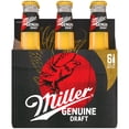 Miller Genuine Draft American Lager Beer, 6 Pack, 12 fl oz Glass ...