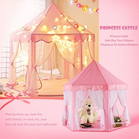 Play Tent Blue Princess Cute Castle Playhouse Indoor Outdoor Kid ...