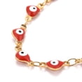 10pc Enamel Heart with Link Chains Bracelet PVD Vacuum Plating 304 ...