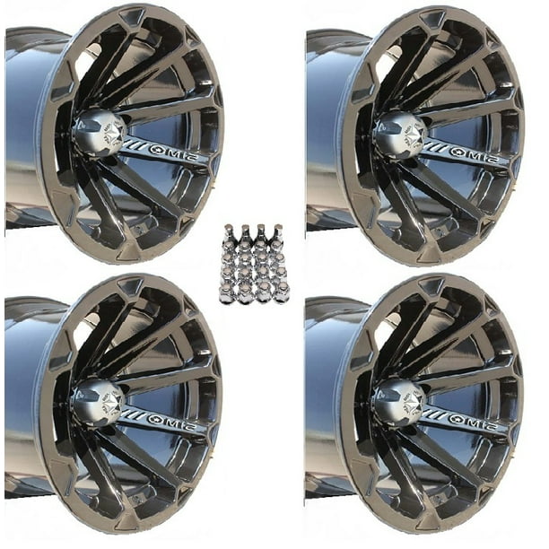 MSA M12 Diesel ATV Wheels/Rims Black 14" Deep Dish Sportsman 550 850 ...