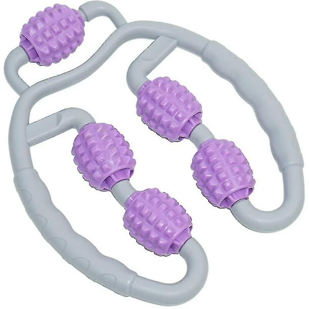 Fitness 5 Wheels Shaft Ring Leg Clamp Massager Muscle Relaxation ...