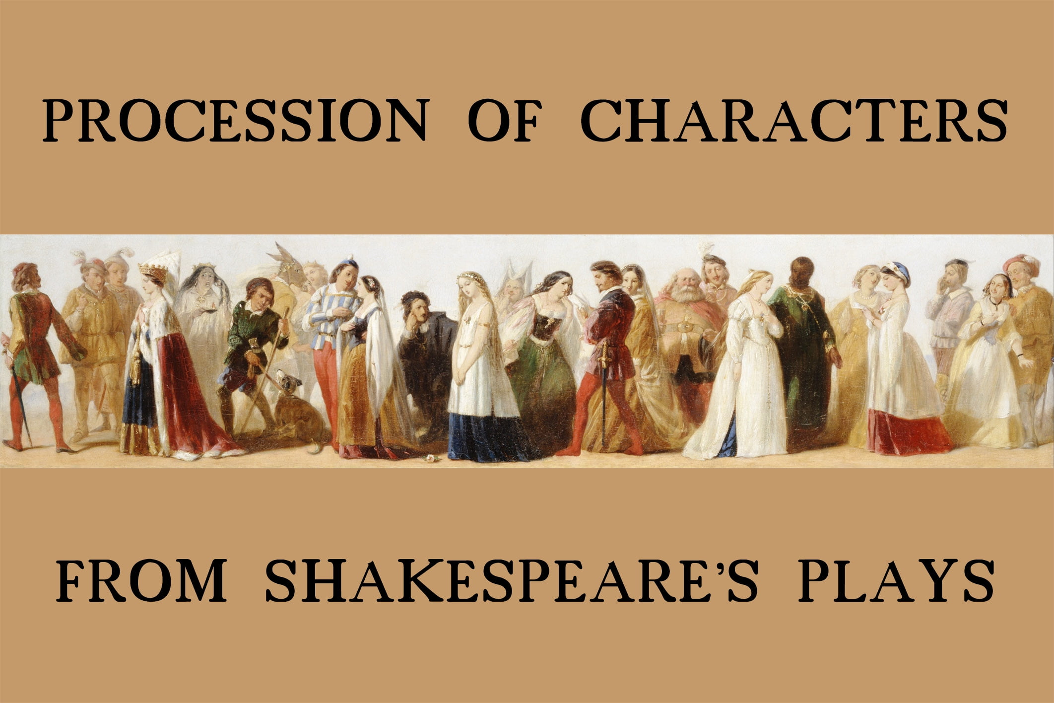 24x36 gallery poster, Procession of Characters from Shakespeare's Plays ...
