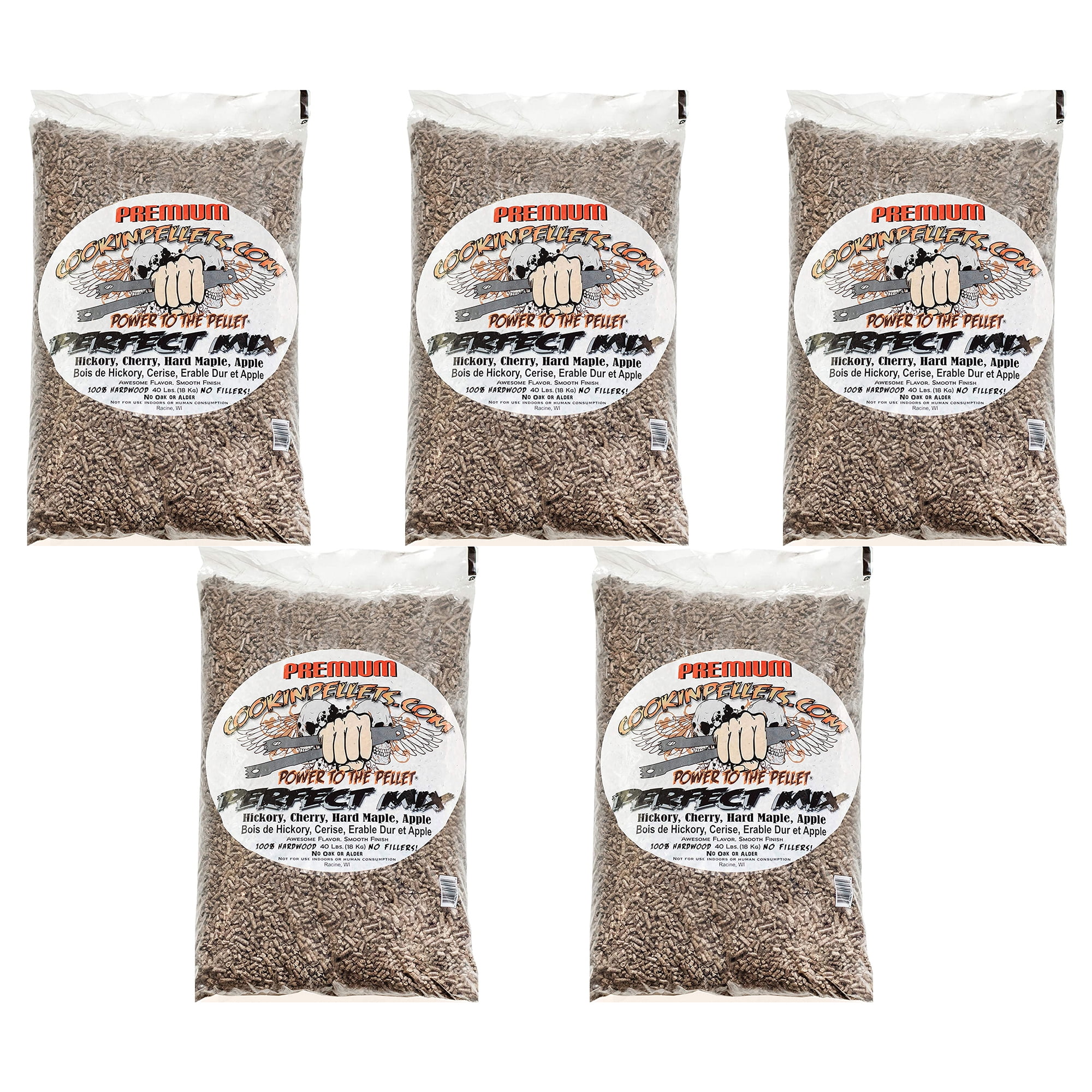 CookinPellets 40 Lb Hickory, Cherry, Hard Maple, Apple Wood Pellet Mix ...