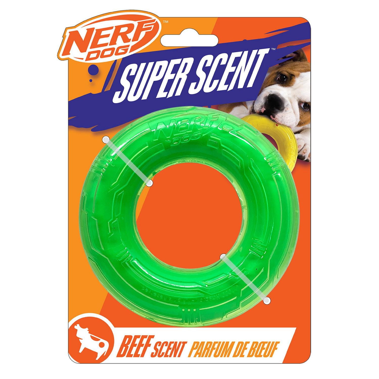 NERF TPR Beef Super Scent Ring Dog Chew Toy 5in - Walmart.ca