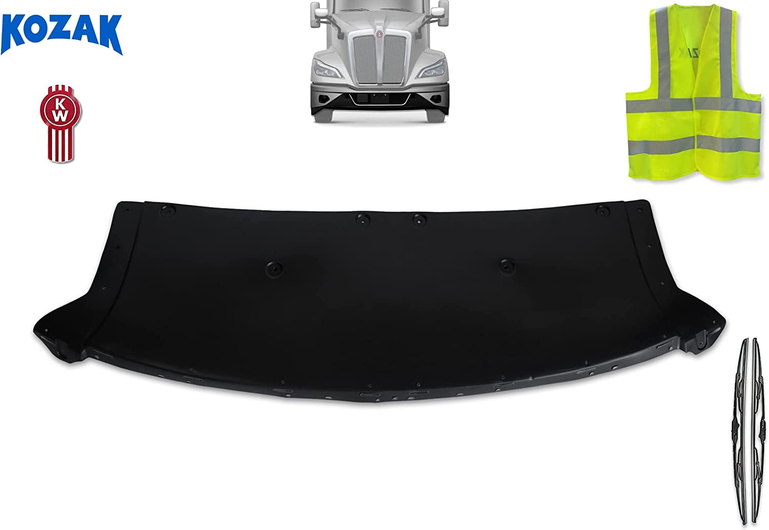 Kozak CENTER BUMPER SPOILER for KENWORTH T680 NEXT GEN 2022 2023+ PLUS ...