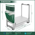 1 Garden Kneeler and Seat, All-Metal Frame, 10.2-Inch Wide EVA Cushion ...