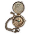 Antique Brass Pocket Compass with John 3:16 Bible Verse Engraved in ...