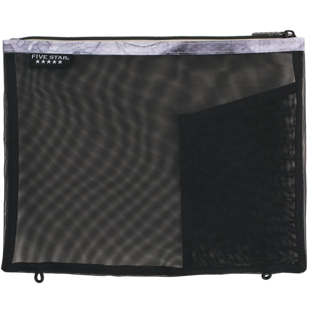 Five Star XL Pencil Pouch, 11 in x 8.75 in, Polyester, Black (500110A ...