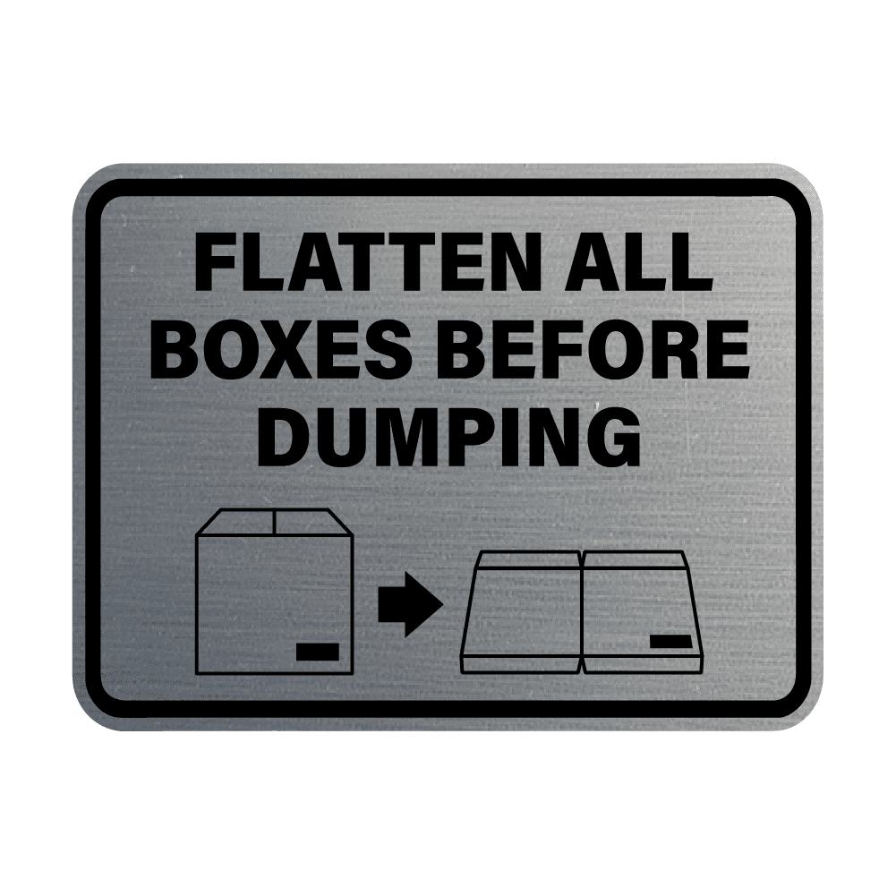 Signs ByLITA Classic Framed Flatten All Boxes Before Dumping Sign ...