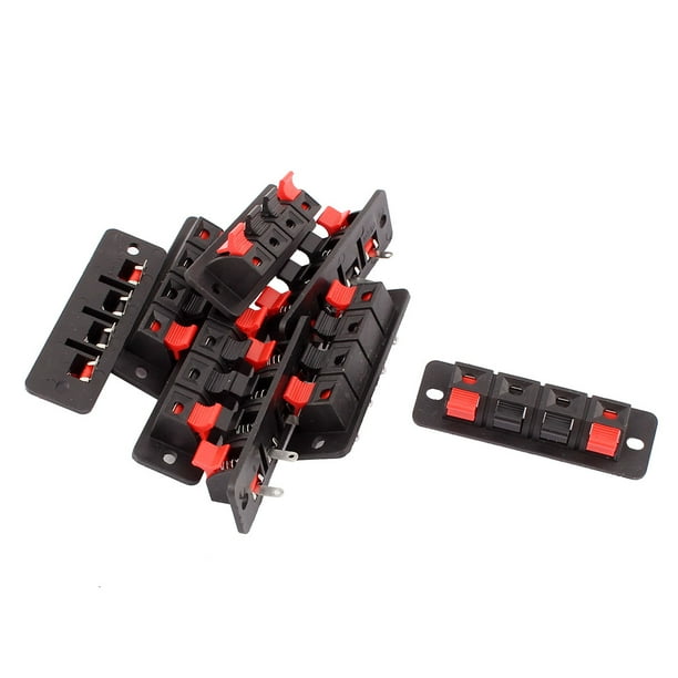 8pcs 4 Terminal 4 Position Push in Audio Stereo Speaker Socket ...