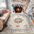Area Rugs 5'x7' Washable Non-slip Flvintdimedallion Carpet For Living ...