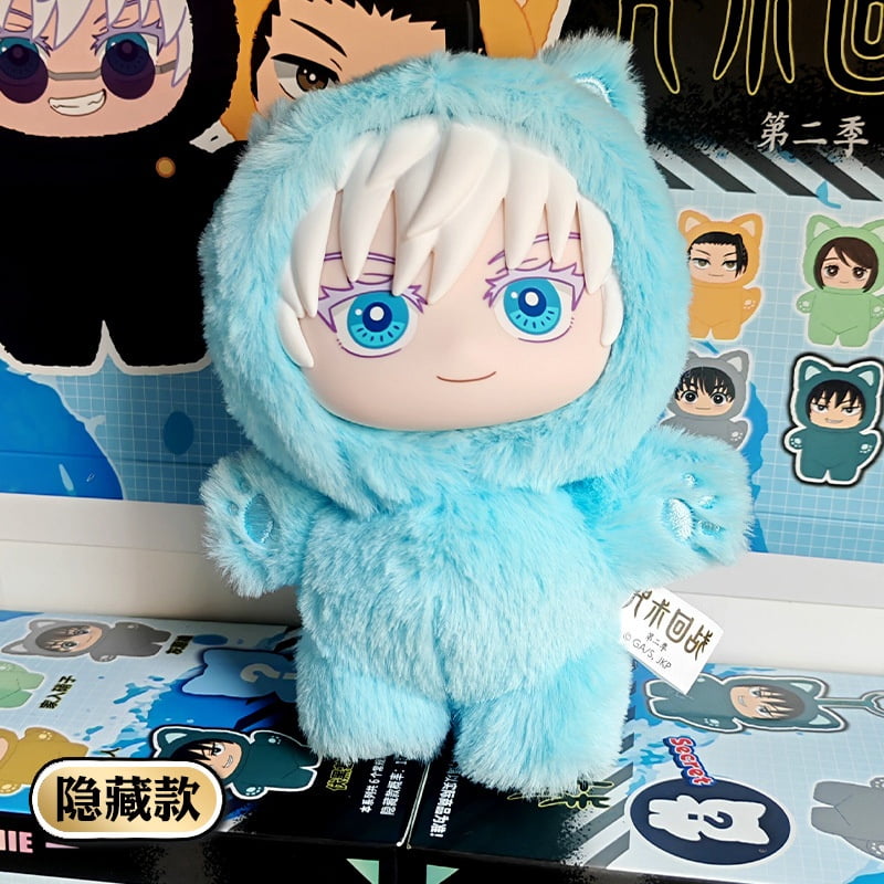 Japan Anime Jujutsu Kaisen Cute Cat Ear Plushie Gojo Satoru EAKI Series ...