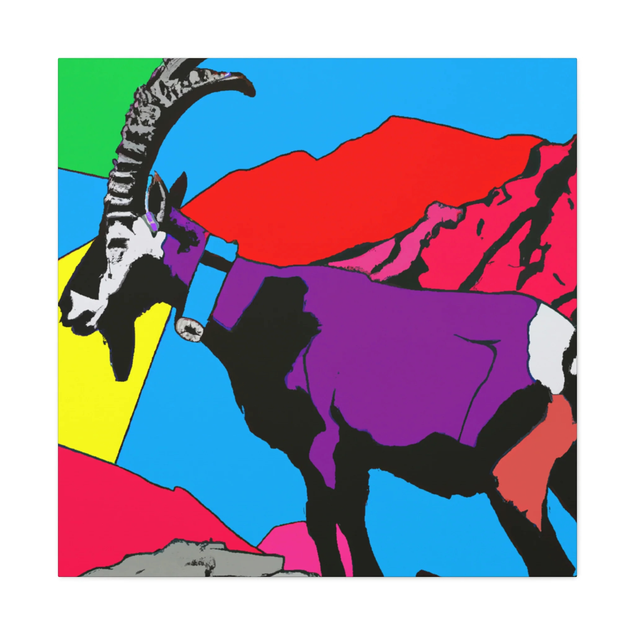 Montain Goat Pop Art - Canvas - Walmart.com
